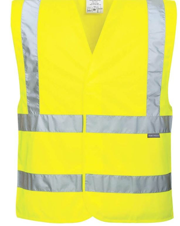 CEC76 Yellow Hi Vis Eco Vest 100% Recycled Polyester | Chelmsford Safety